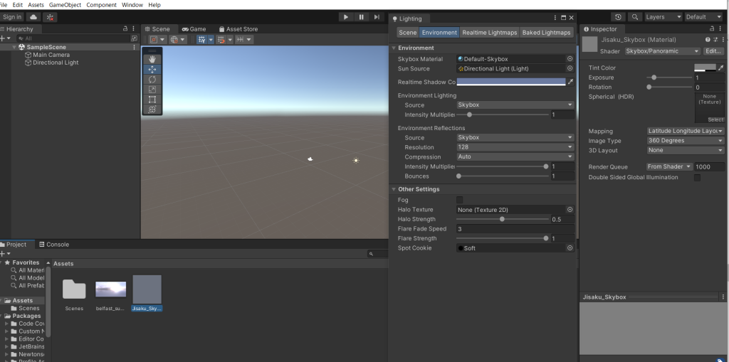 Unityのskyboxを自作する時の設定の仕方 Tomoarch 建築とプログラミングと 